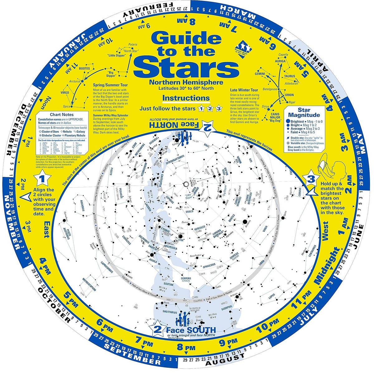 Guide to the Stars Map — February 15, 2019: Constellation Chart | by ...