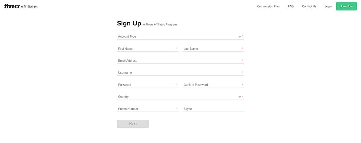 Fiverr Affiliate Program. Step 1: Go to fiverr affiliate sing-up… | by ...