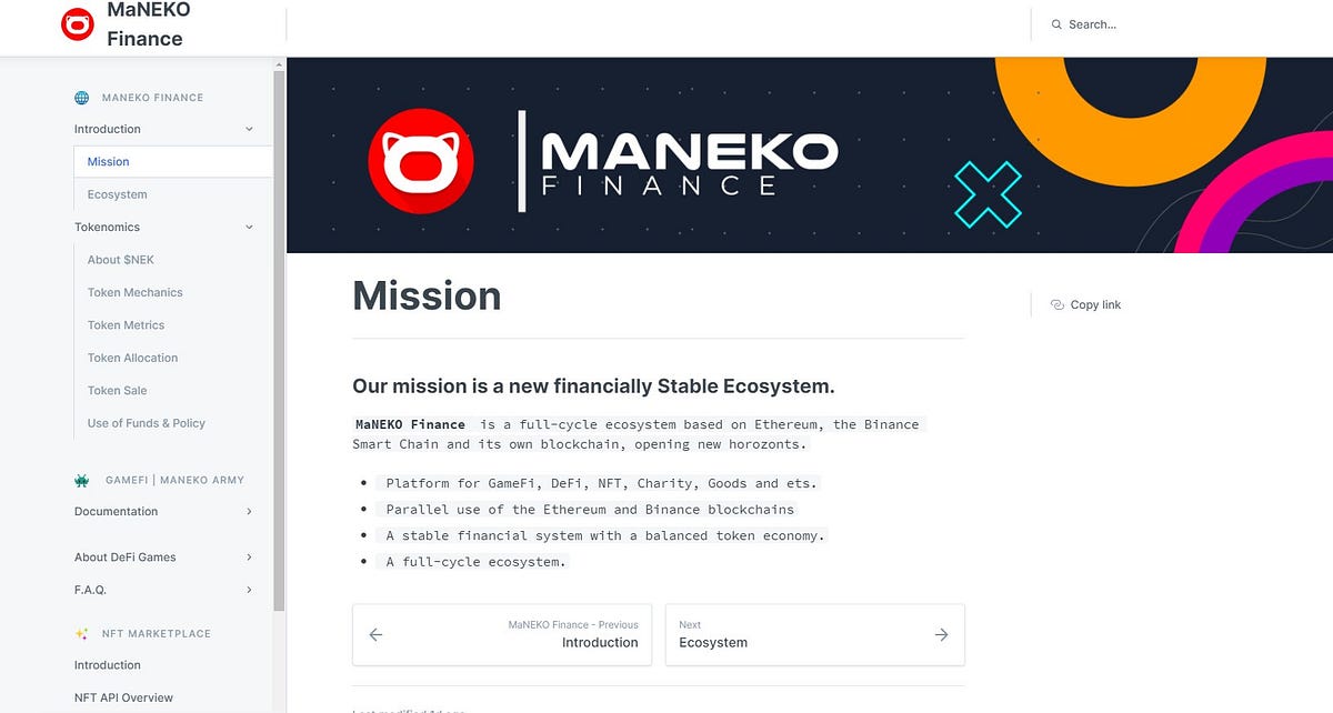 The technical document of MaNEKO.Finance has been published! - MaNEKO ...