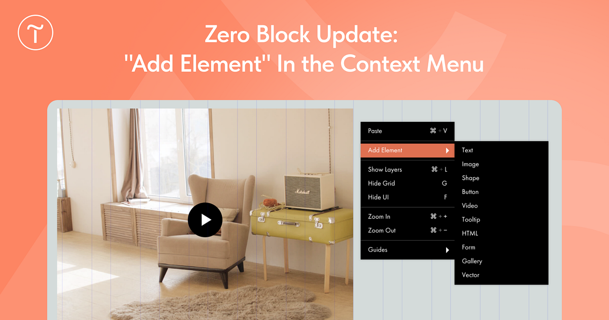 ⚡️ Zero Block Update: “Add Element” In the Context Menu - Tilda Publishing - Medium