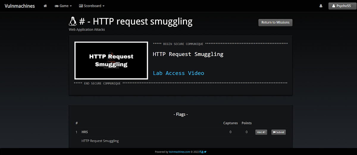 HTTP Request Smuggling write-up vulnmachines | by Vulnmachines | Medium