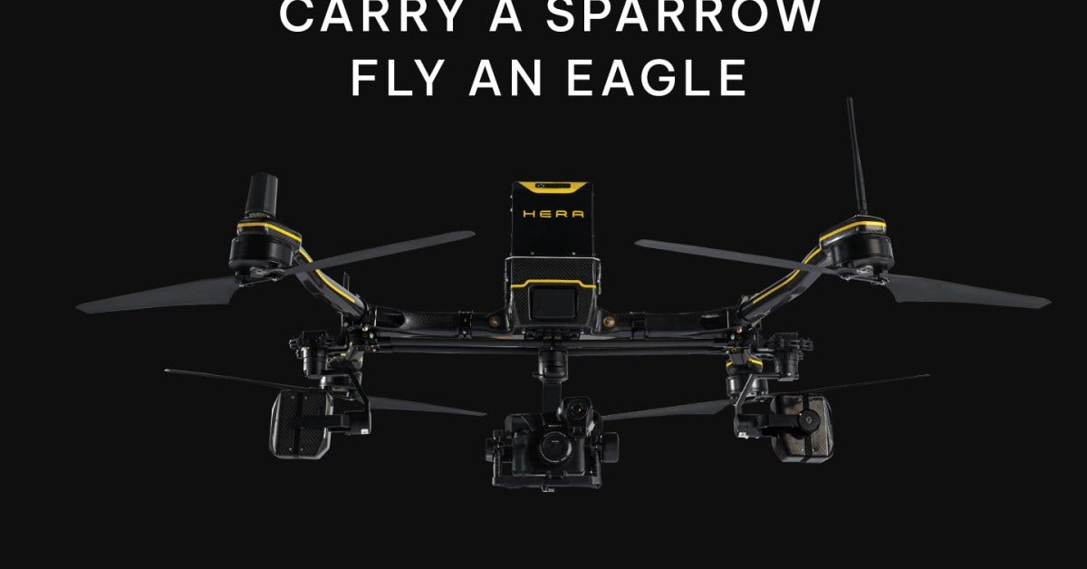 New Hera rescue and defense drone provides 360 views, larger payload ...