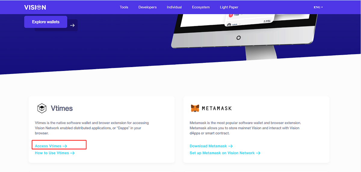 Guide to Create a Vision address - VisionMeta - Medium