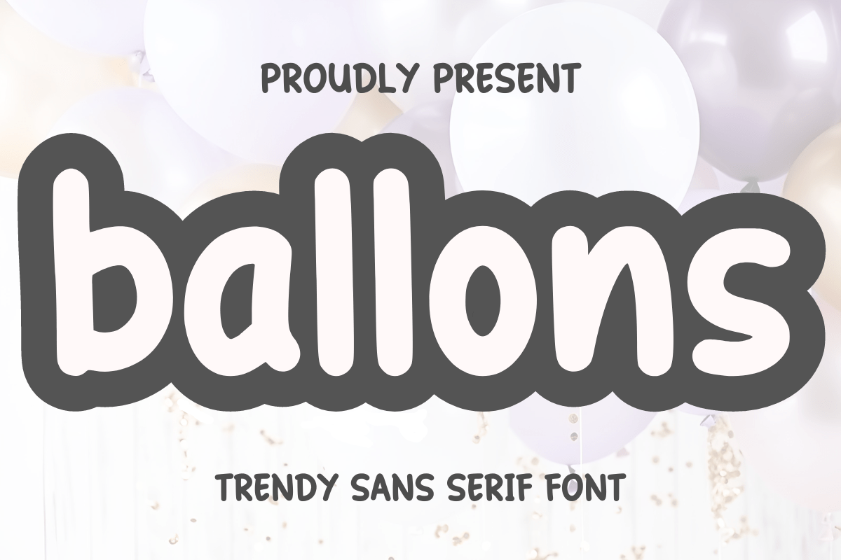Ballons Font - Colormeister - Medium