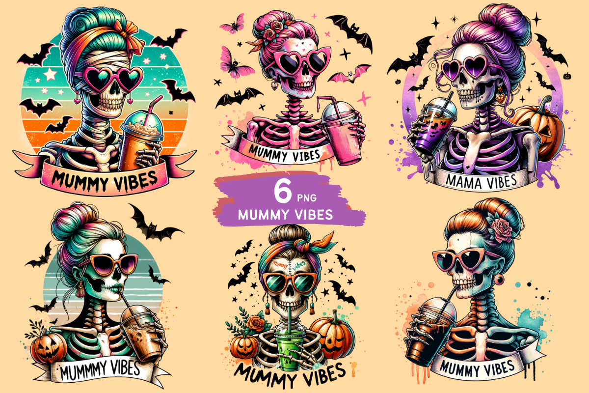 Halloween Skeleton Mummy Vibes Bundle Free | by Mysticmuse | Jul, 2024 ...