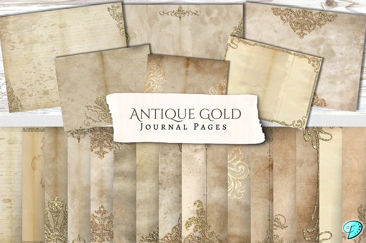 Antique Gold Printable Journal Pages | by Teachcraft | Jul, 2024 | Medium