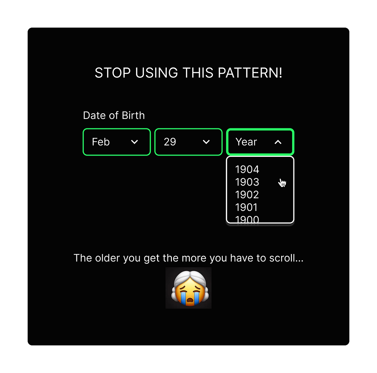 Ui Traps — Date Input I Always Cringe When I See A Birth Date By 5930
