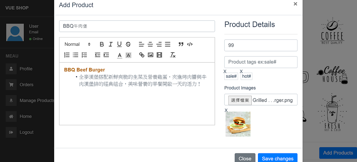用Vue & Firebase 實作簡易購物網站12.管理商品頁面(二)(Firebase & Vuejs) - ClaireWei - Medium