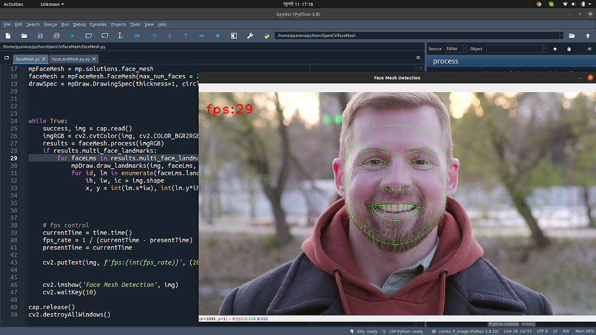Face Mesh Detection with Python and OpenCV — Complete Project | by Shoaib Mehedi | Python in ...