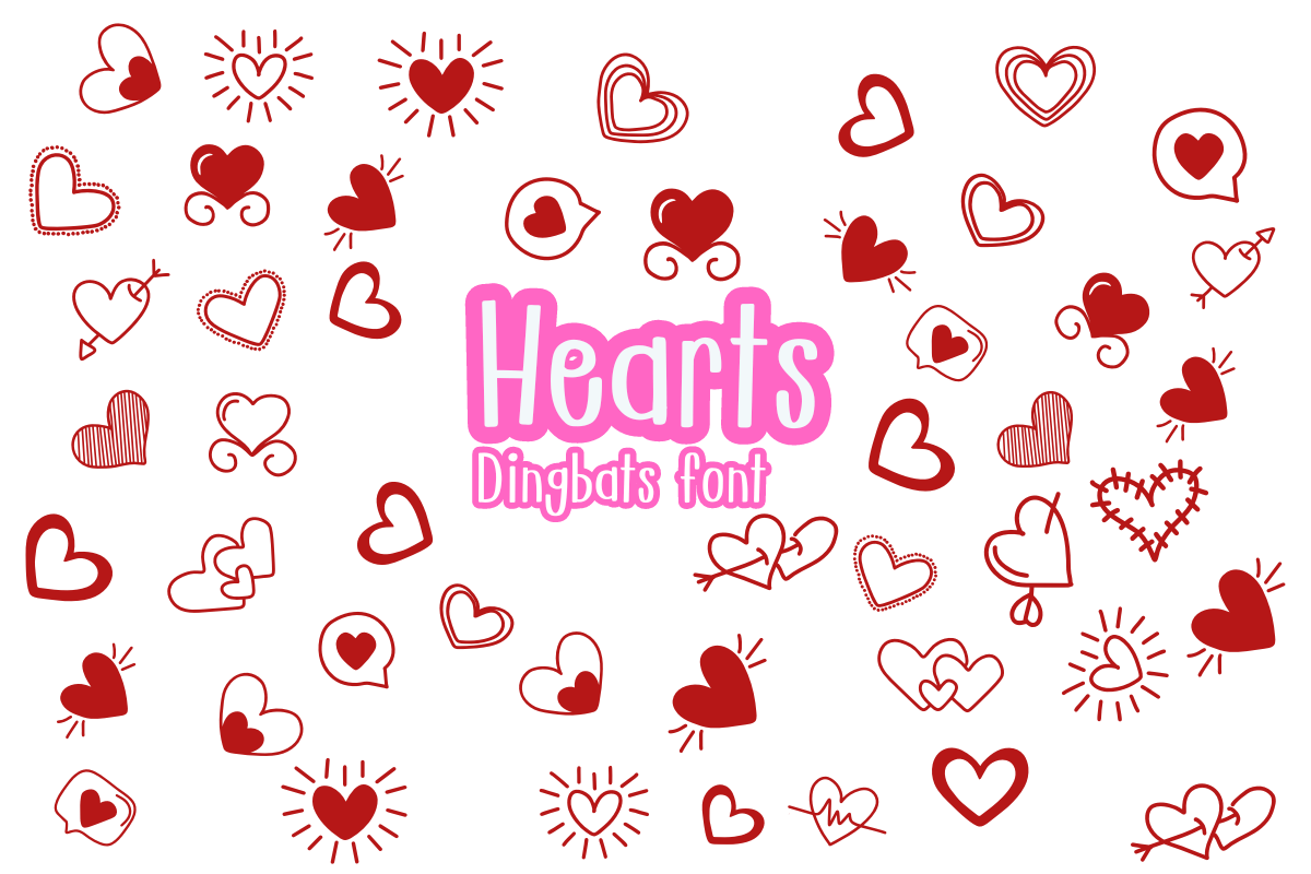 Hearts Dingbats Font | by Lilyluminate | Apr, 2024 | Medium