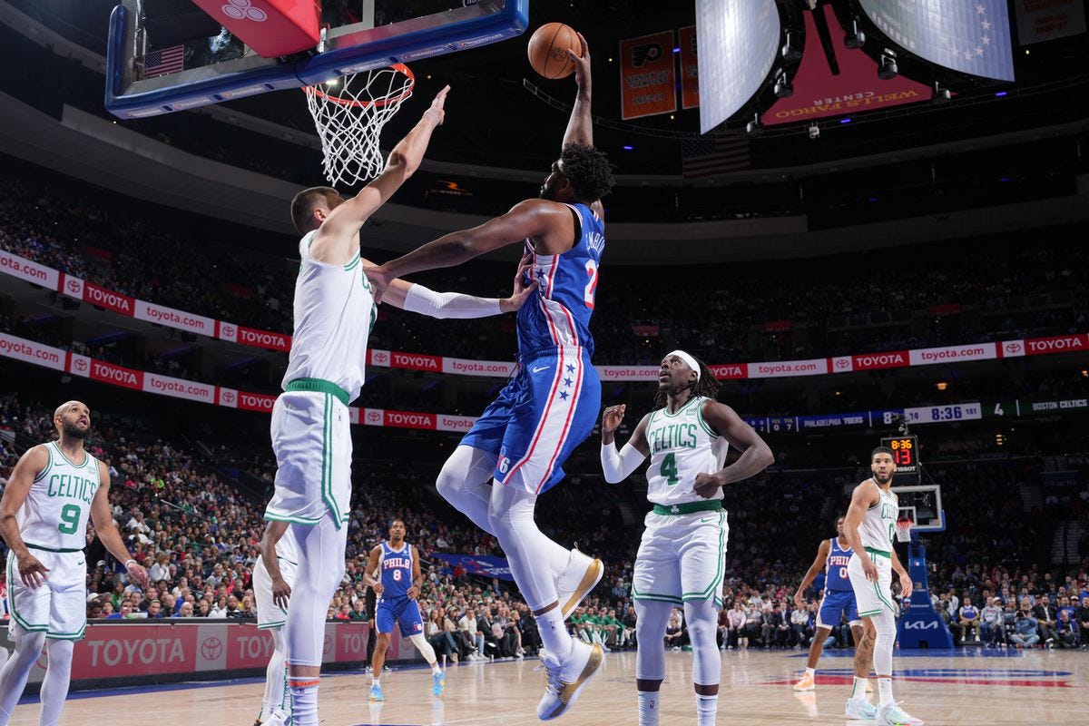 Witnessing the Hardwood Clash: Sixers Outlast Celtics in a Gripping ...