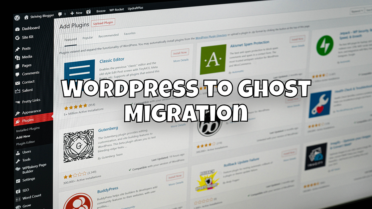 Wordpress to Ghost Migration. Why I switched from WordPress to Ghost… | by Marco Franke | Medium