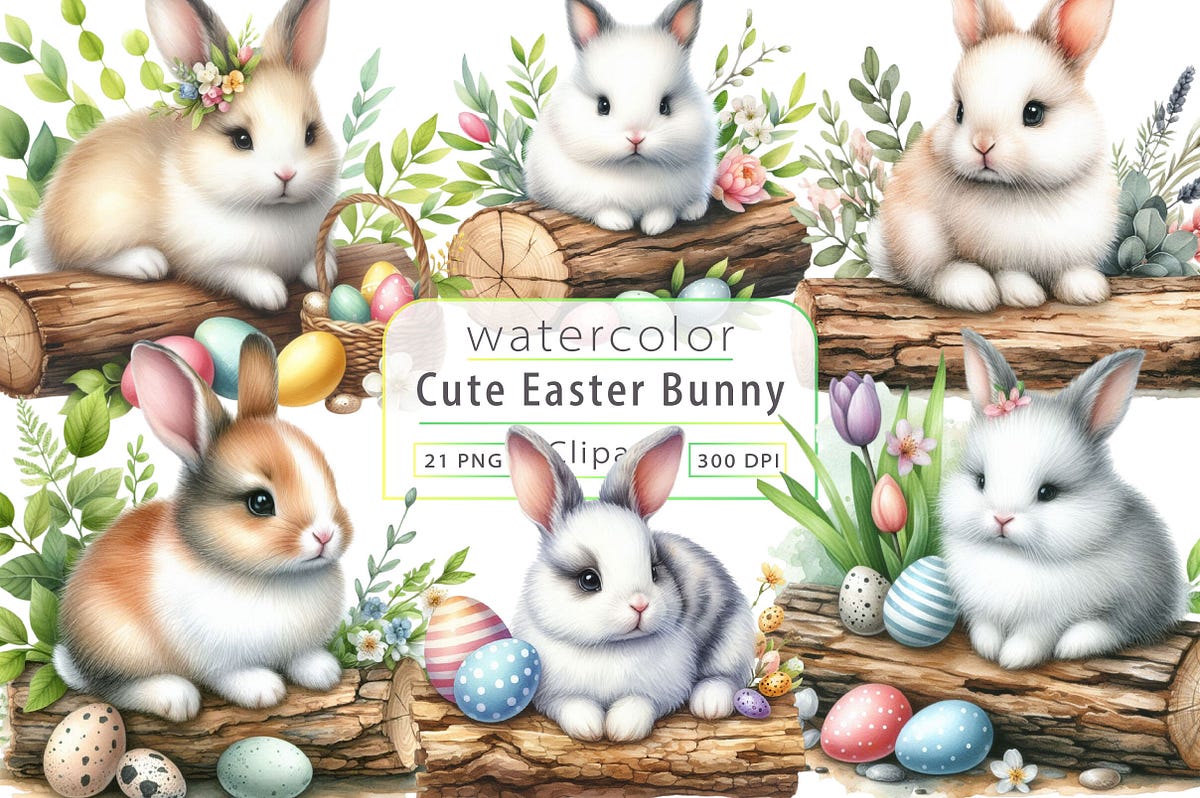 Cute Bunny Easter Sublimation Clipart | by Kunlee | Mar, 2024 | Medium