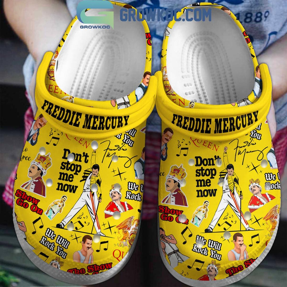 Freddie Mercury Don’t Stop Me Now Crocs Clogs Yellow | by Growkocstore ...