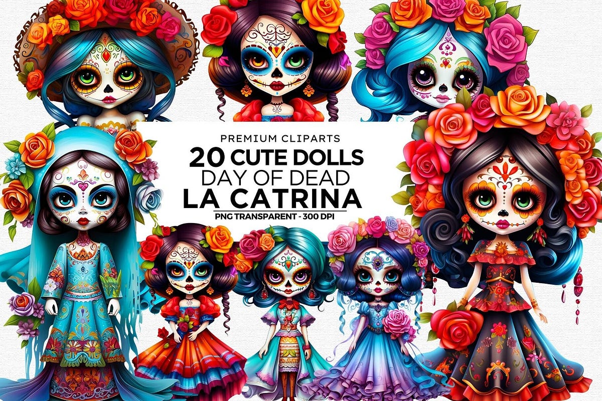 Cute La Catrina Day of the Dead Clipart Free | by Spectralseer | Sep ...
