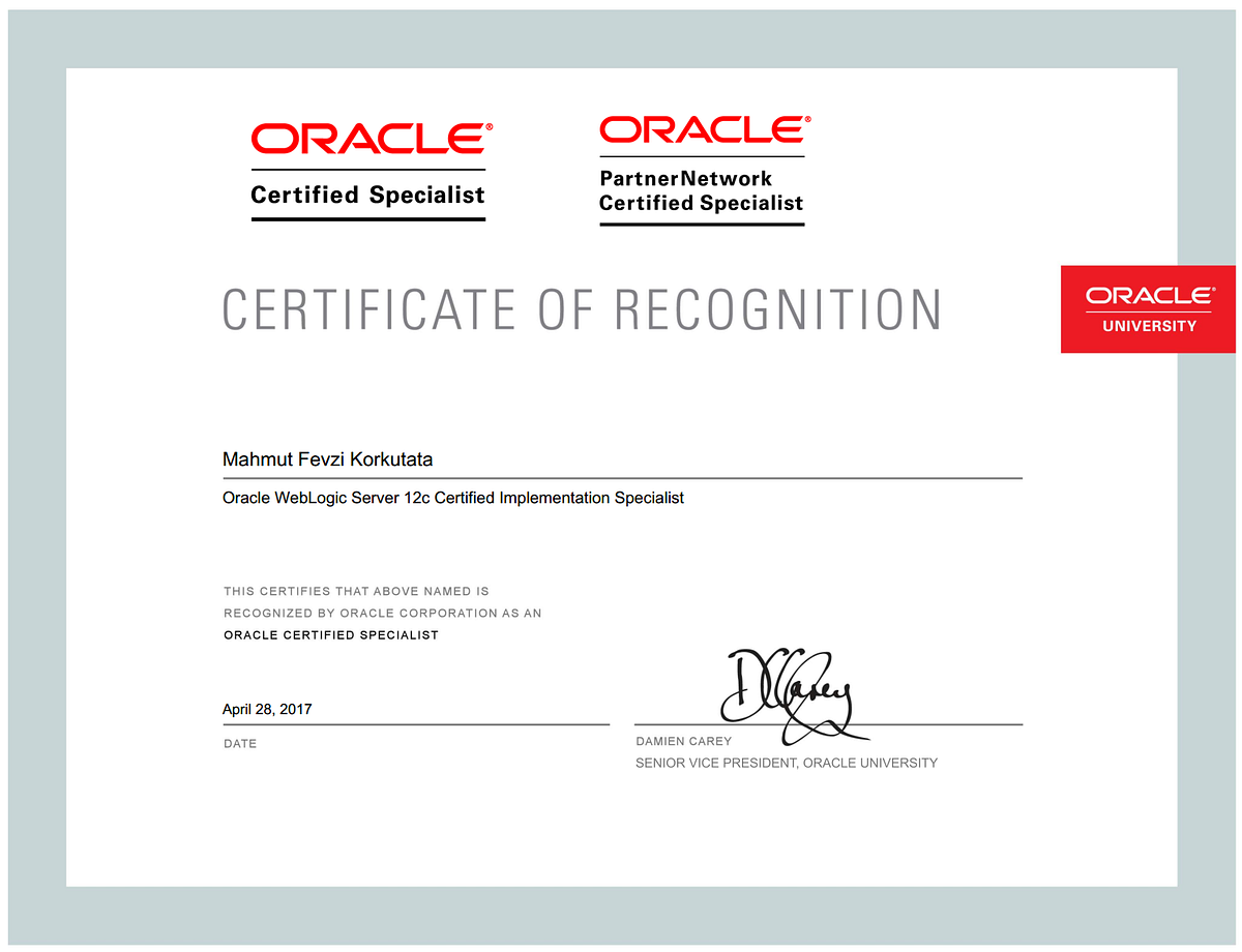 Mission Completed: Oracle WebLogic Server 12c Certified Implementation ...