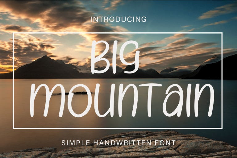 Big Mountain Font - Ichiban - Medium
