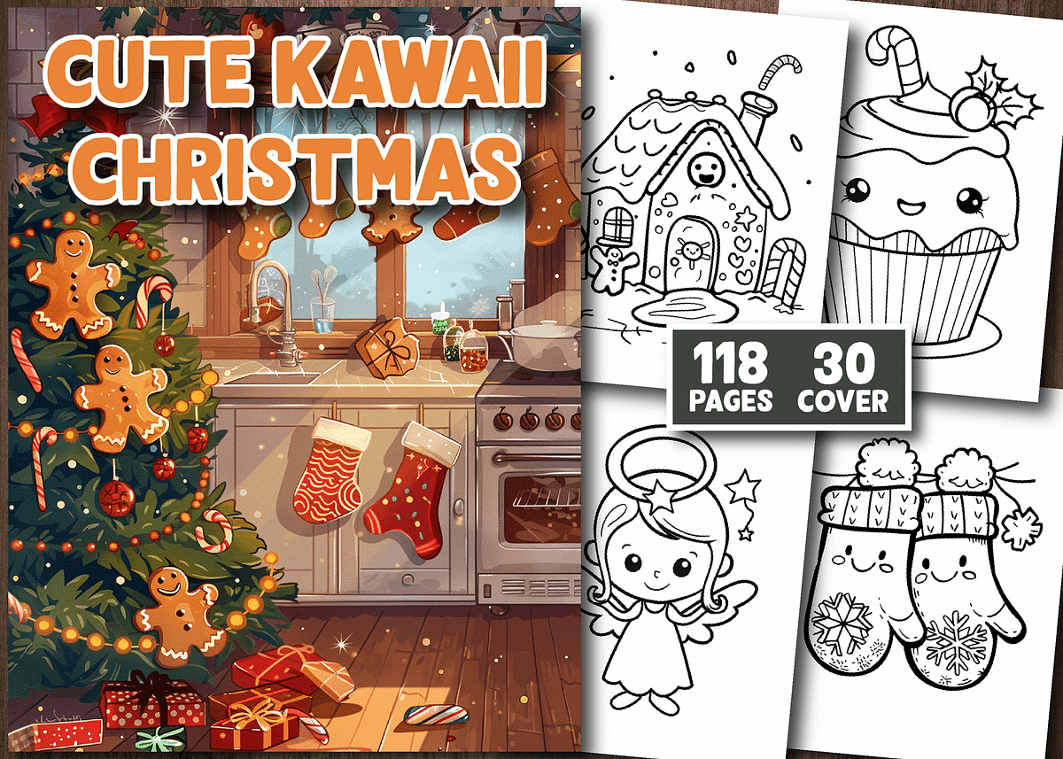 Cute Kawaii Christmas Coloring Pages Free | by Spectralseer | Sep, 2024 ...