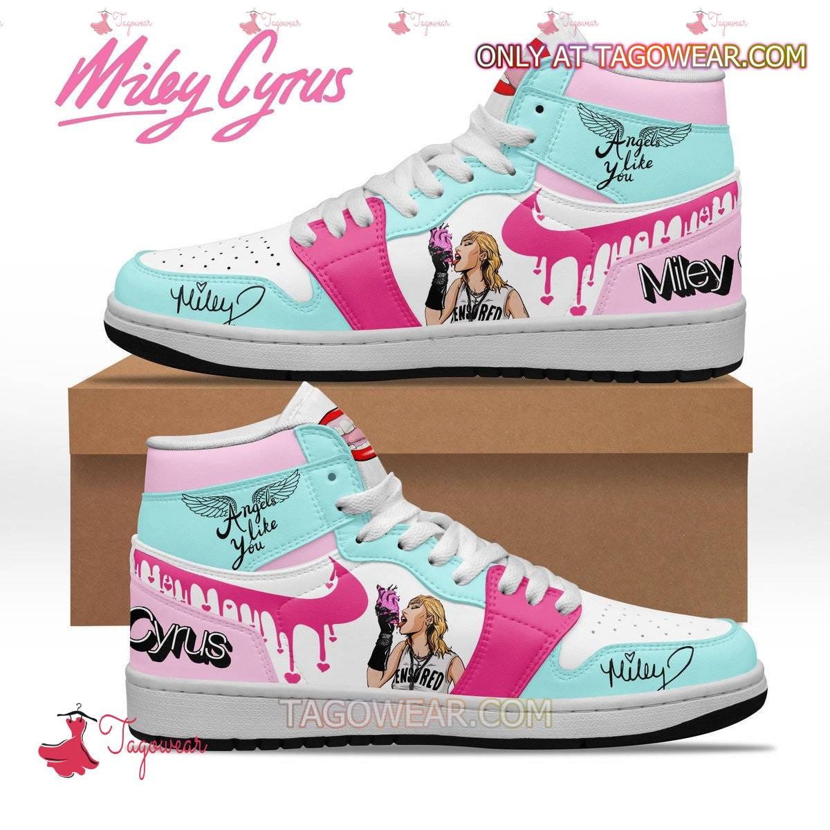 Miley Cyrus Angels Like You Signature Air Jordan 1 Sneakers | by ...