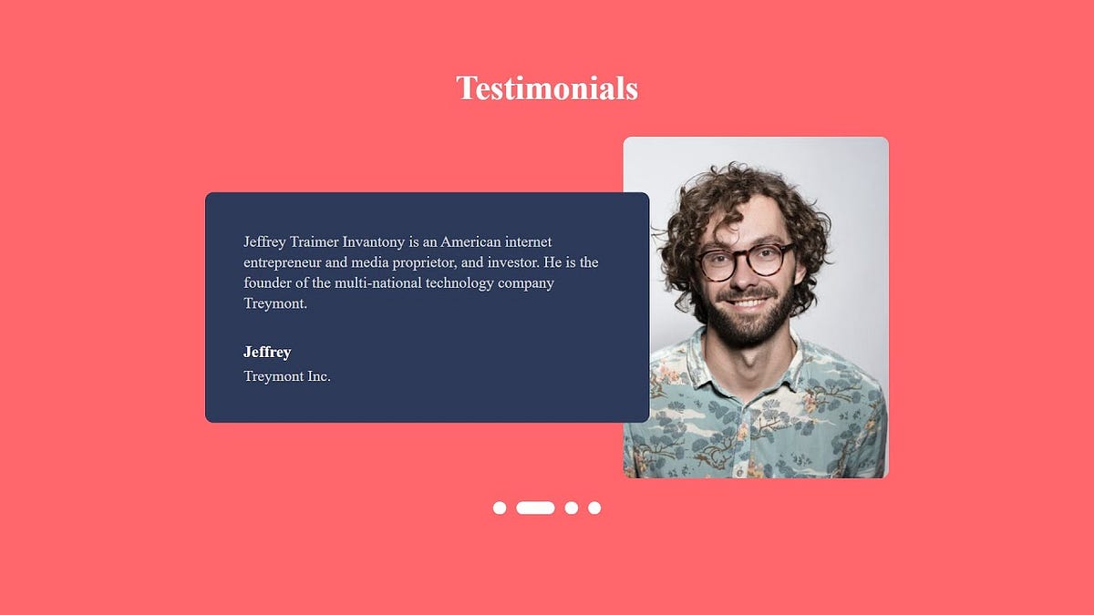 How to Make Testimonial Slider in Html: Step-by-Step Guide | by Johnson ...