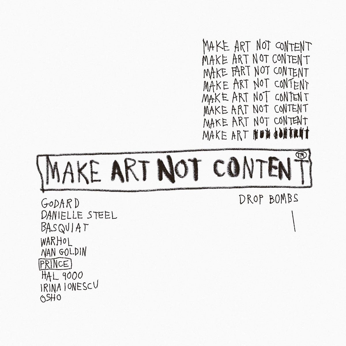Make Art, Not Content.. Prayers from Father Bronques | by Emily Moloney ...