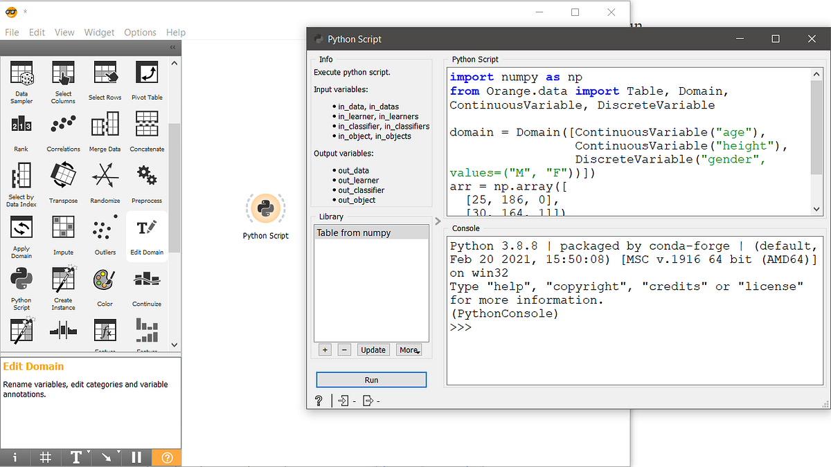 Data Preprocessing with Orange Tool | by Tarak shah | Medium