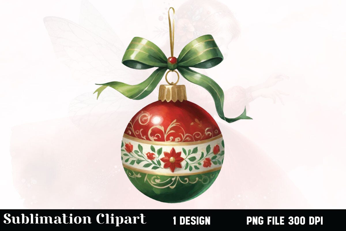 Watercolor Christmas Ornament Clipart Free | by Everestbrook | Apr ...