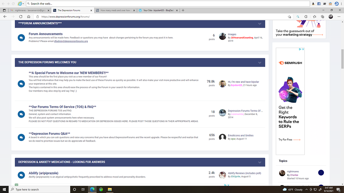 How to get relief at Depression Forums online support group | by BbqDad ...