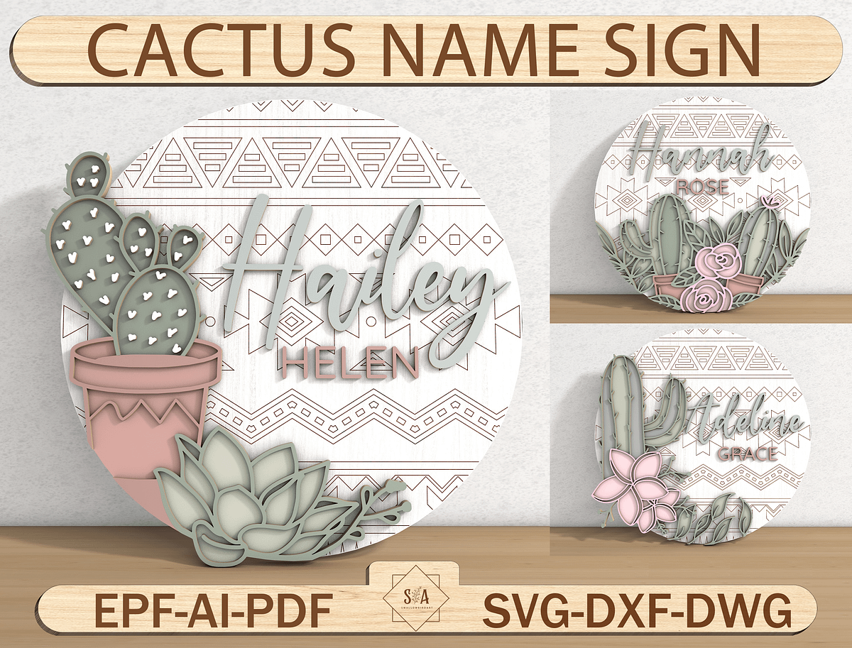 Personalized Cactus Name Sign Svg | by Sparksasha | Jul, 2024 | Medium