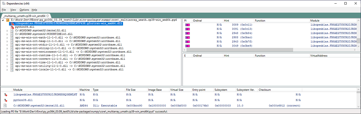 Discover missing module using command-line (“DLL load failed” error ...