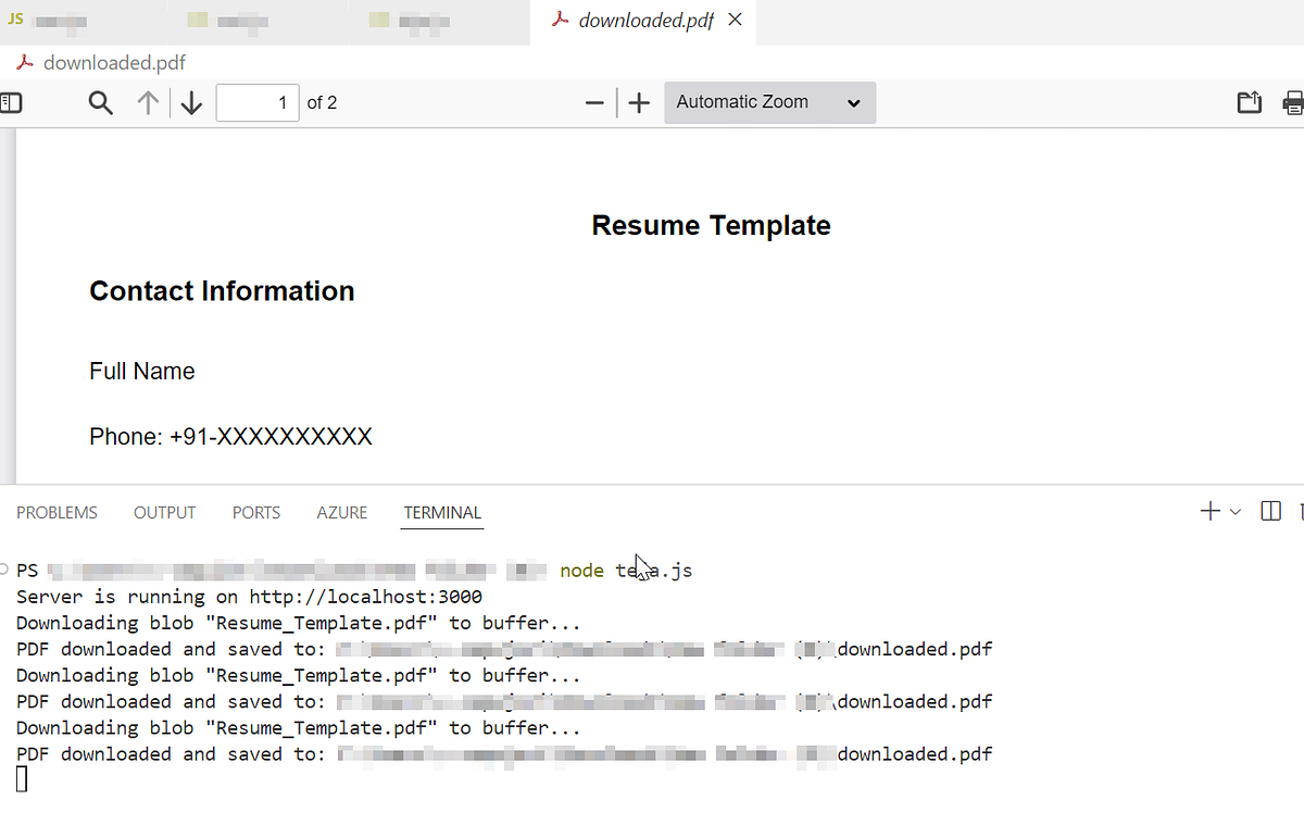 POST Method: Getting blank PDF using Download to Buffer from Blob ...