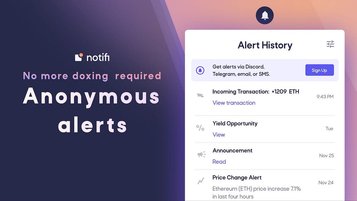 Elevating User Privacy: Notifi’s New SDK Feature Introduces Anonymous Notifications and Alert ...