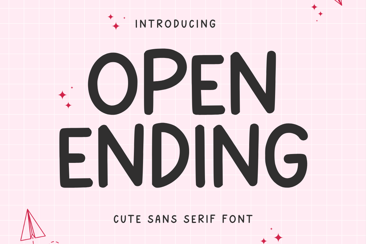 Open Ending Font - Teachinnovator - Medium