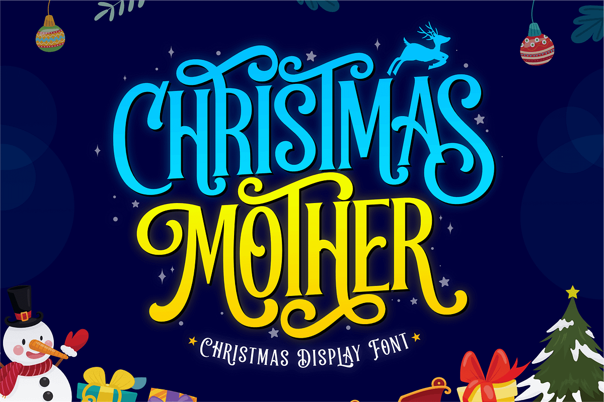 Christmas Mother Font (Display Fonts) | by Bytebelle | May, 2024 | Medium