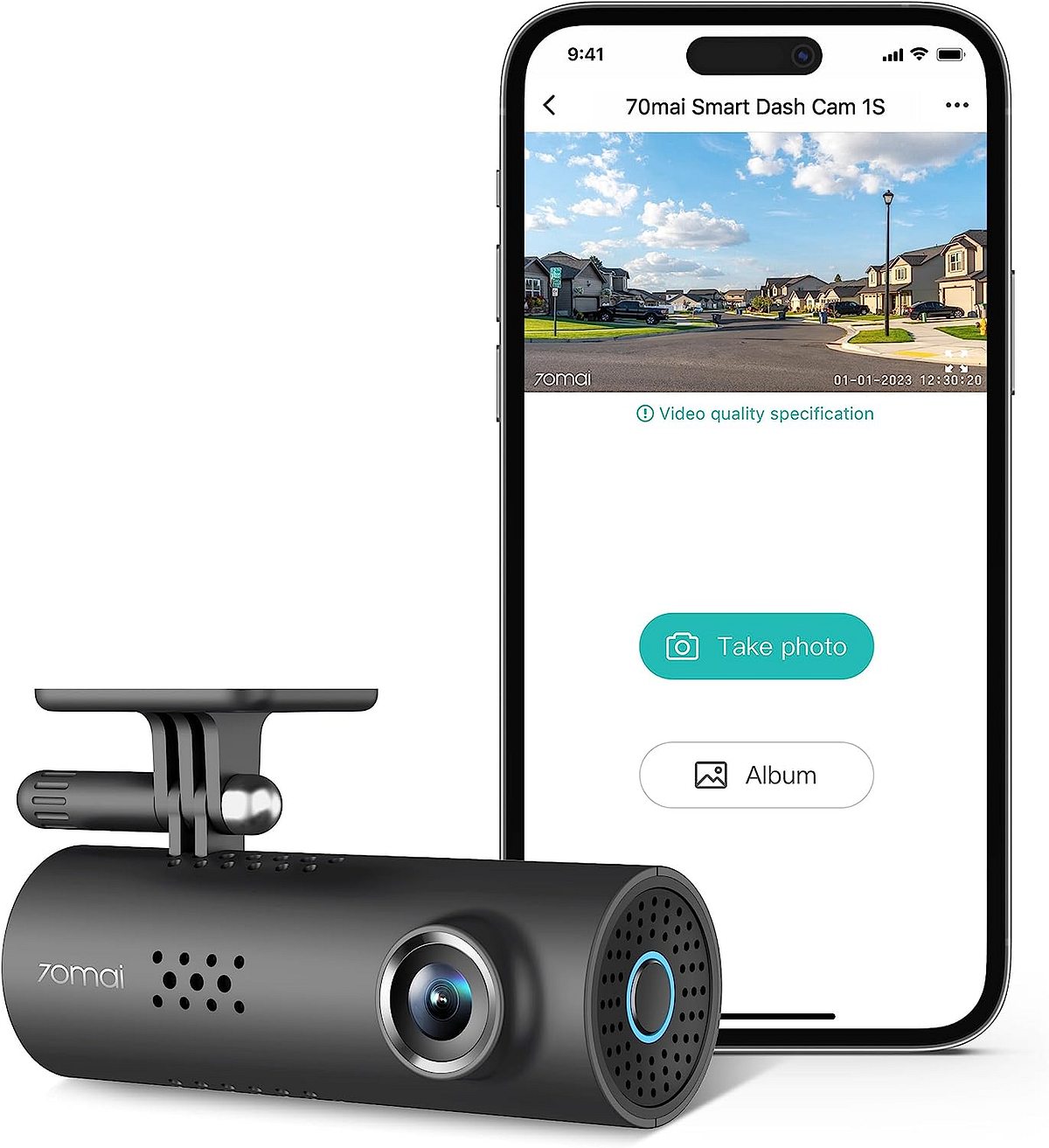70 mai Smart Dash Cam 1S, 1080P Full HD, Smart Dash Camera for Cars ...
