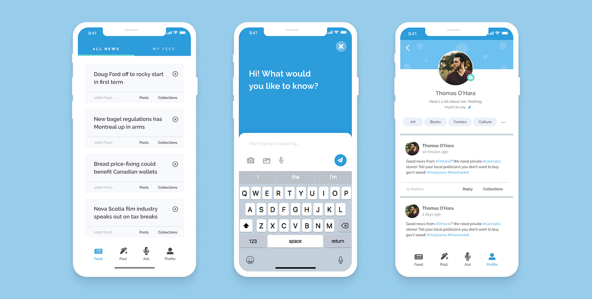 Design process for social news app ‘Gabble’ | by Tyler Lovell | Medium