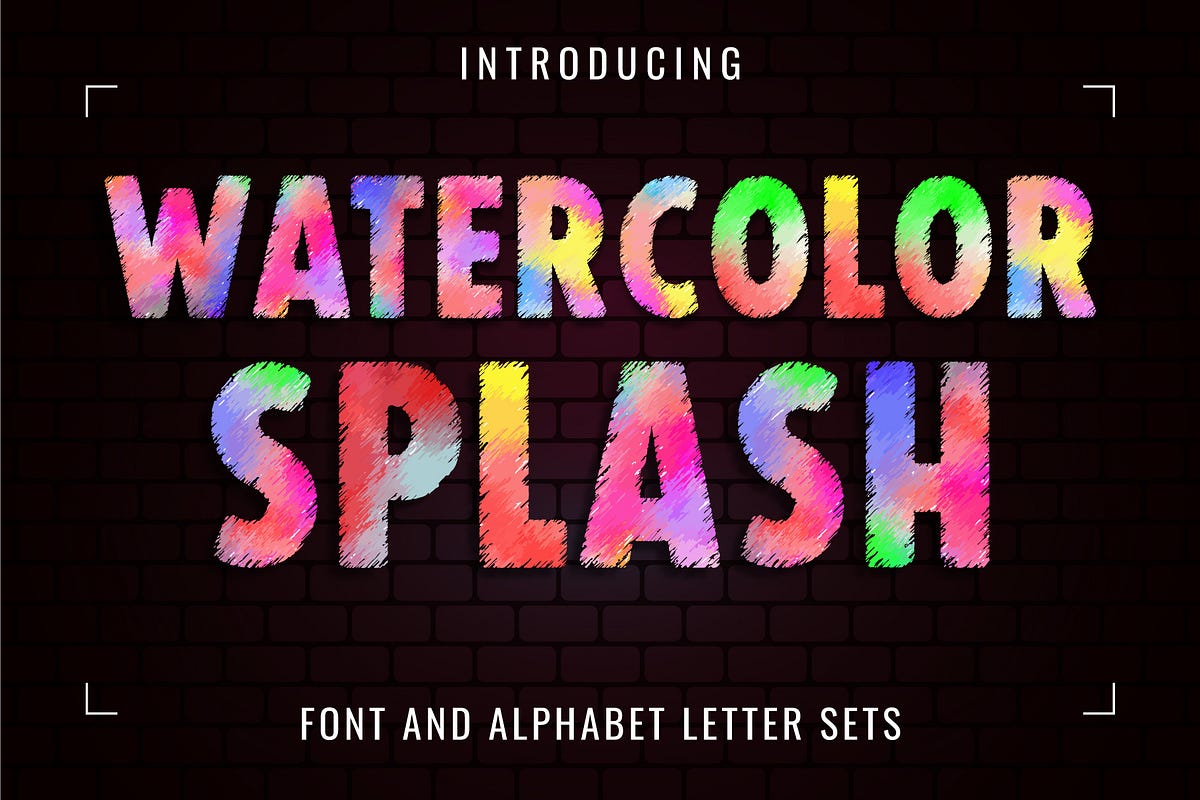 Watercolor Splash Font | by Isabellaillumina | May, 2024 | Medium