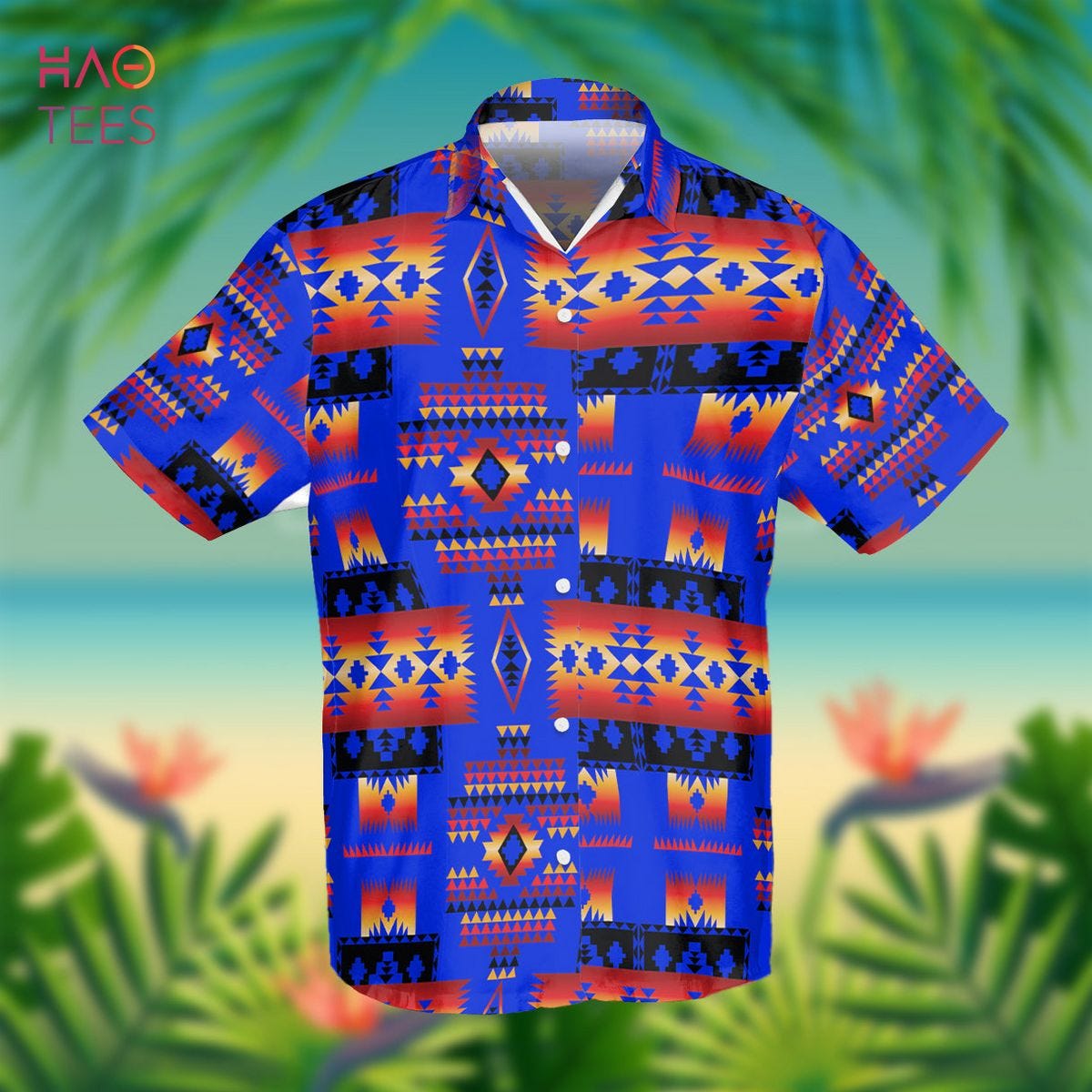 THE BEST Black Native Tribes Pattern Native American Hawaiian Shirt 3D ...