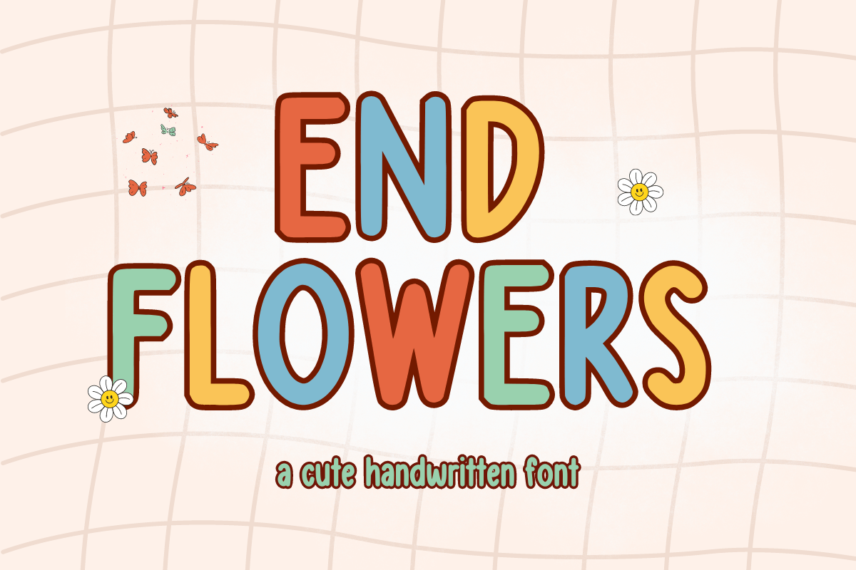 End Flower Font - Vividvox - Medium