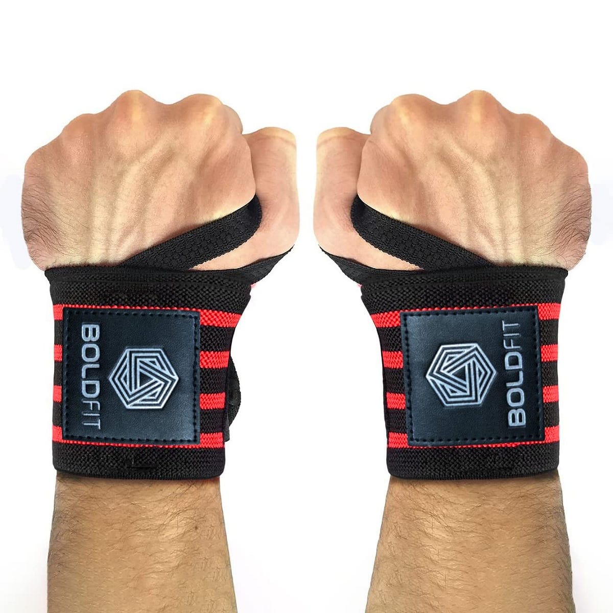Boldfit Wrist Supporter for Gym Wrist Band for Men Gym & Women with Thumb Loop Straps — Wrist ...