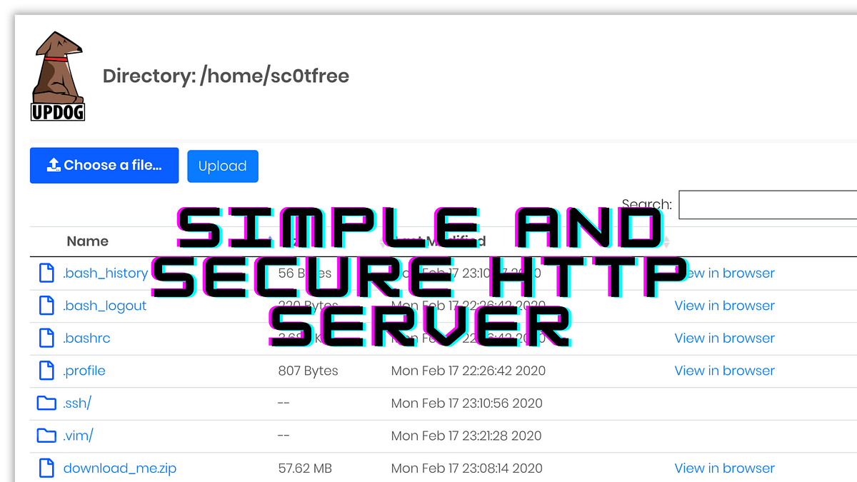UPDOG — SIMPLE AND SECURE HTTP SERVER | by Guyo Wario | Medium