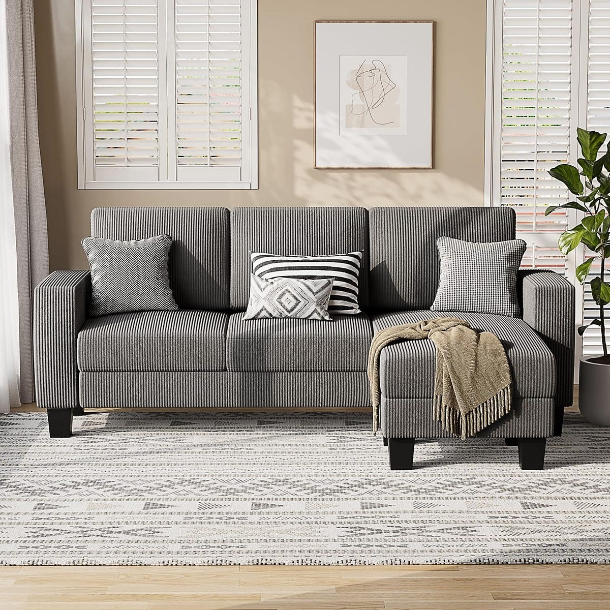 VICTONE Sectional Sofa Couch Review: Cozy Coral Velvet Delight | by Not ...