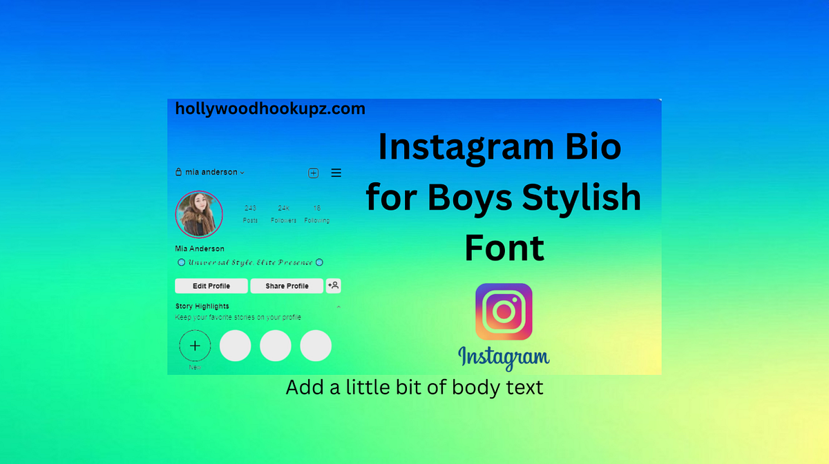 How to Create an Eye-Catching Instagram Bio for Boys Stylish Font ...