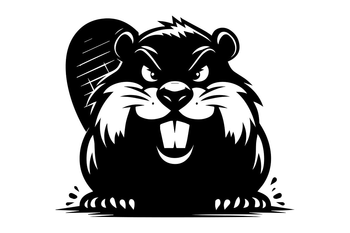 Angry Beaver Silhouette SVG Design Free Graphic | by Andytest | Apr ...