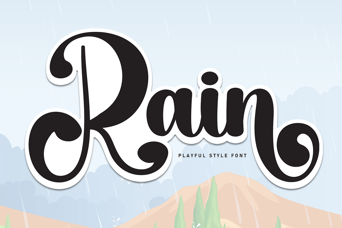 Rain Font - Cybercosmos - Medium
