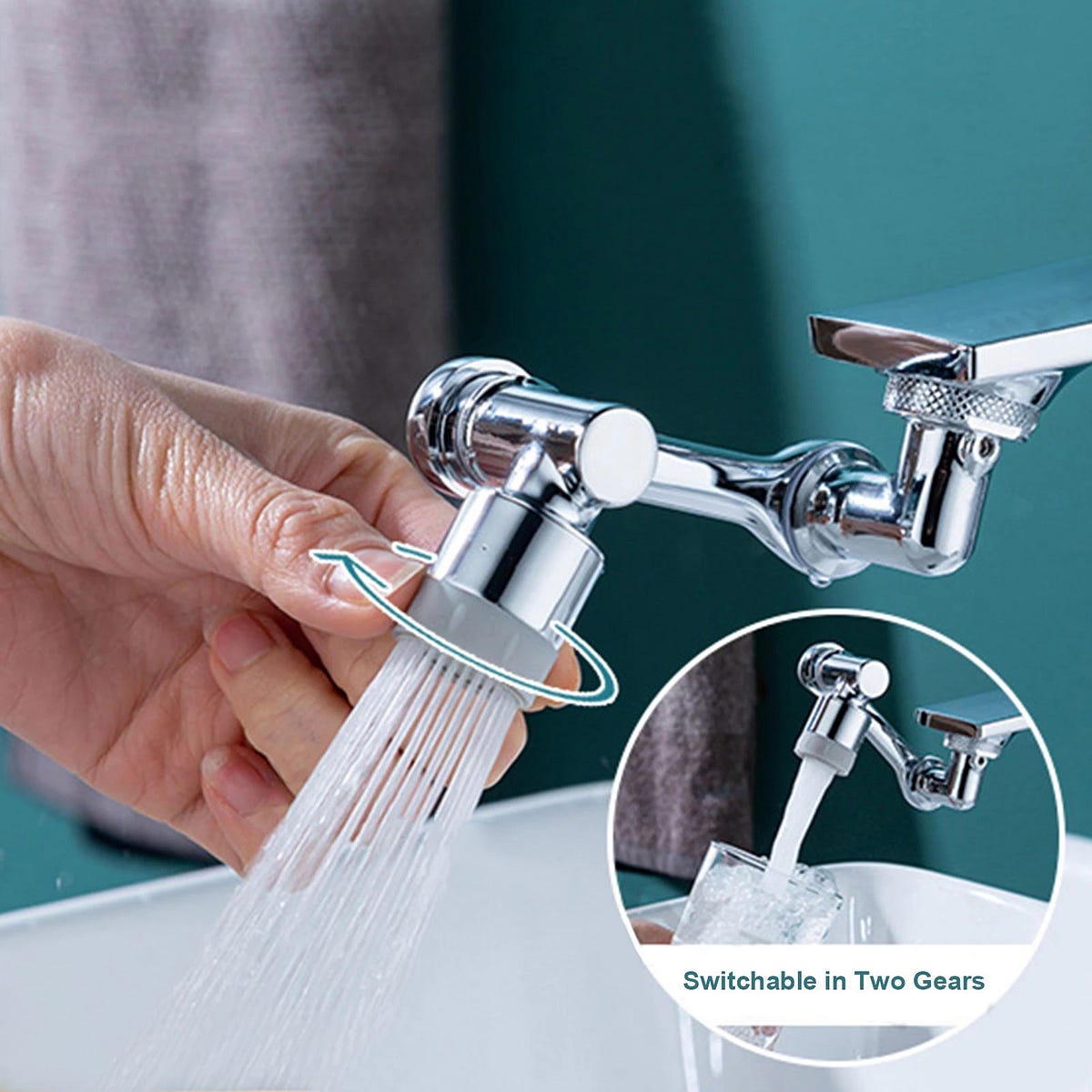 New Universal 1080 Degree Rotating Aerator Robotic Arm Faucet Aerator ...
