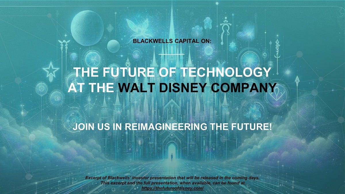 Some Takeaways from Blackwells Capital’s Disney Presentation | by Zach ...