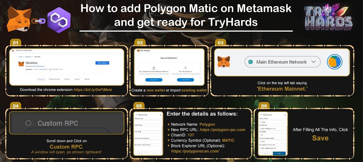 How to add Polygon Matic on Metamask and get ready for TryHards | by Tryhards | Medium