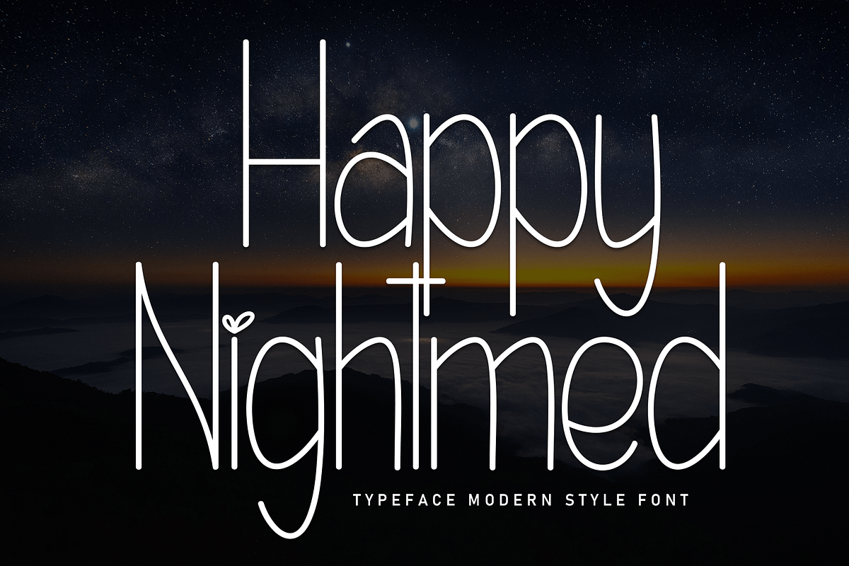 Happy Nightmed Font - Sophiaspectra - Medium