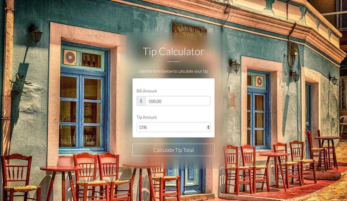 Build a JavaScript Tip Calculator | by Denisa Marcisovska | Medium